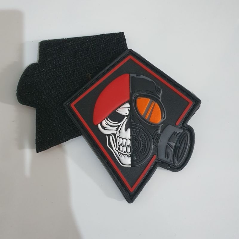 MERAH Kopassus Red Beret Skull logo rubber patch/velcro rubber emblem patch | Shopee Philippines
