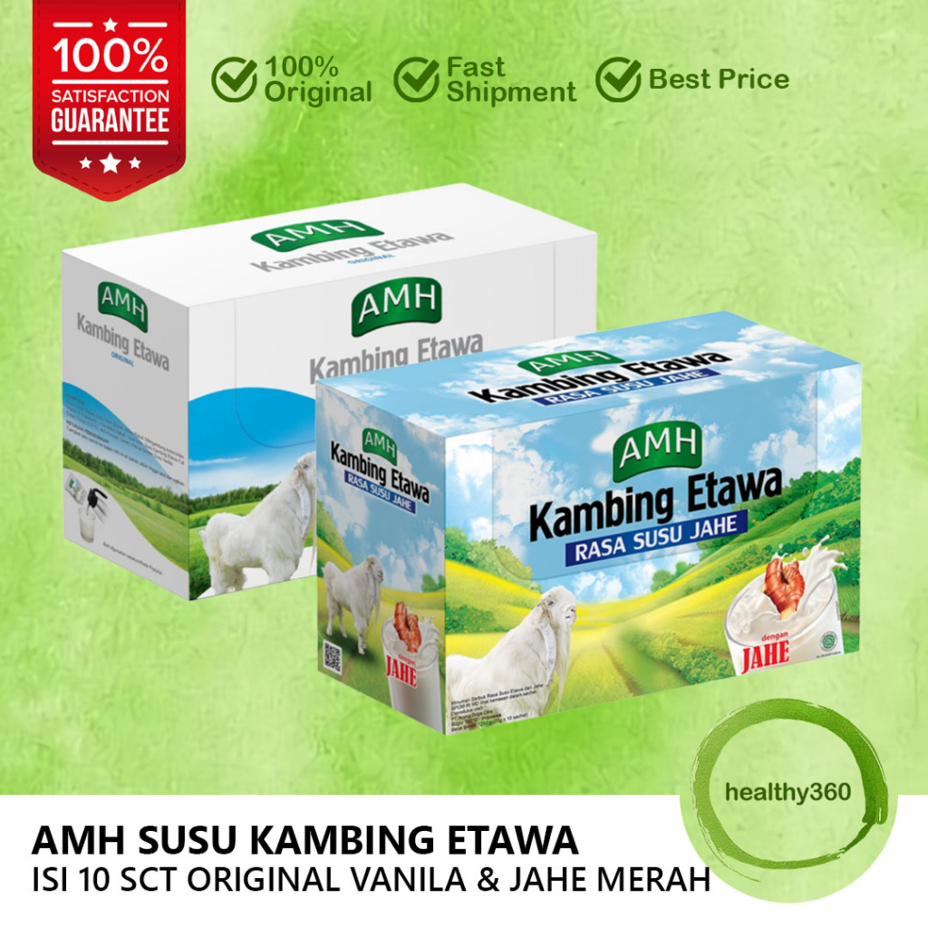 MERAH Amh Goat Milk Etawa Box Contains 10 Sachets Original Vanilla & Red Ginger | Shopee Philippines