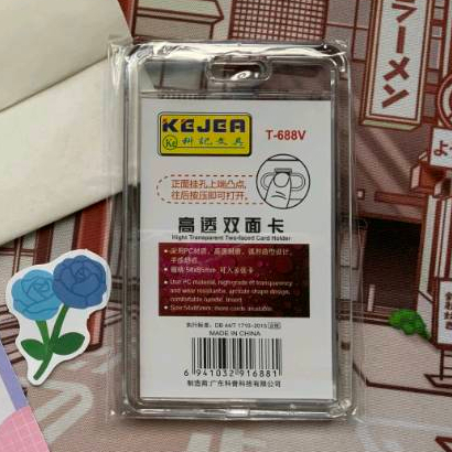 Acrylic Id Card Holder Acrylic Id Card Casing Acrylic Id Card 2 sides ...