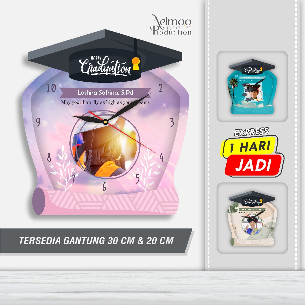 Custom Graduation Wall Clock Graduation Gift Photos | Shopee Philippines