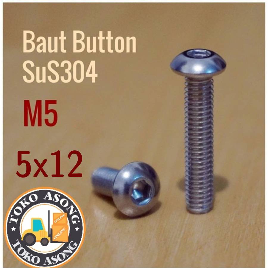 Button Bolt L M5 x 12 Umbrella Head sus304 | Shopee Philippines