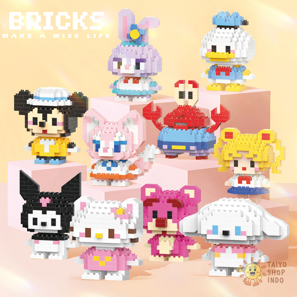 Taiyo Mini Bricks Toys 3D Cartoon Characters Building Nano Block ...