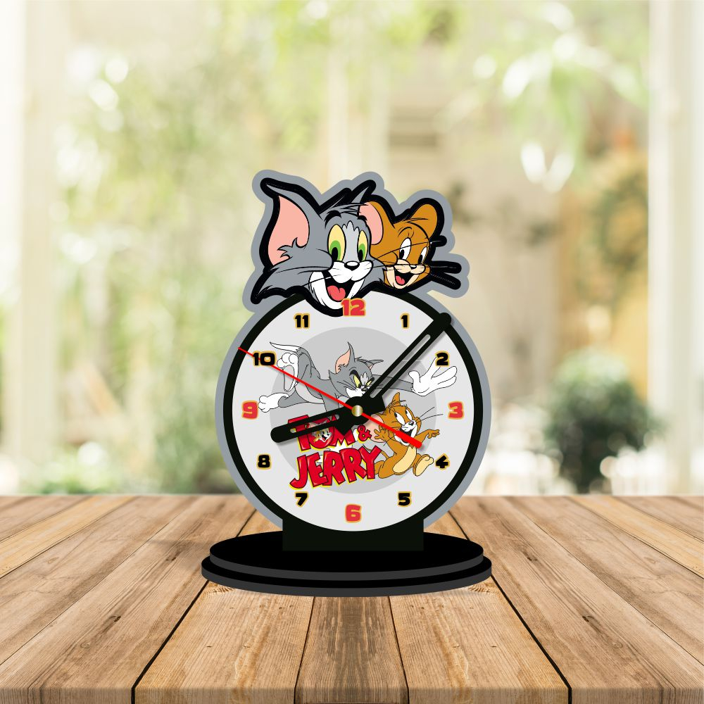 Tom&jerry Character Acrylic Desk Clock Cute Contemporary | Shopee ...
