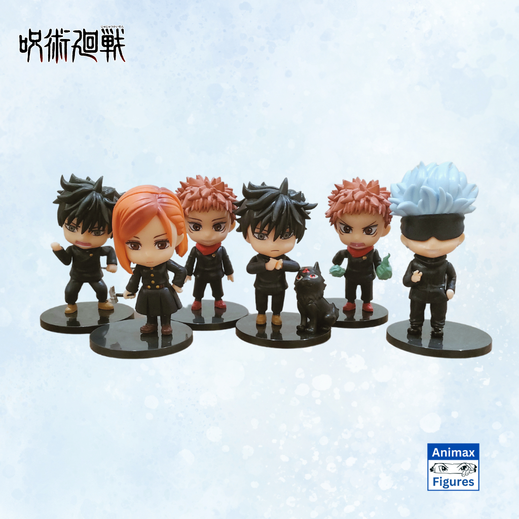 Action Figure Anime Jujutsu Kaisen Gojo Yuuji Megumi Nobara With 10cm ...