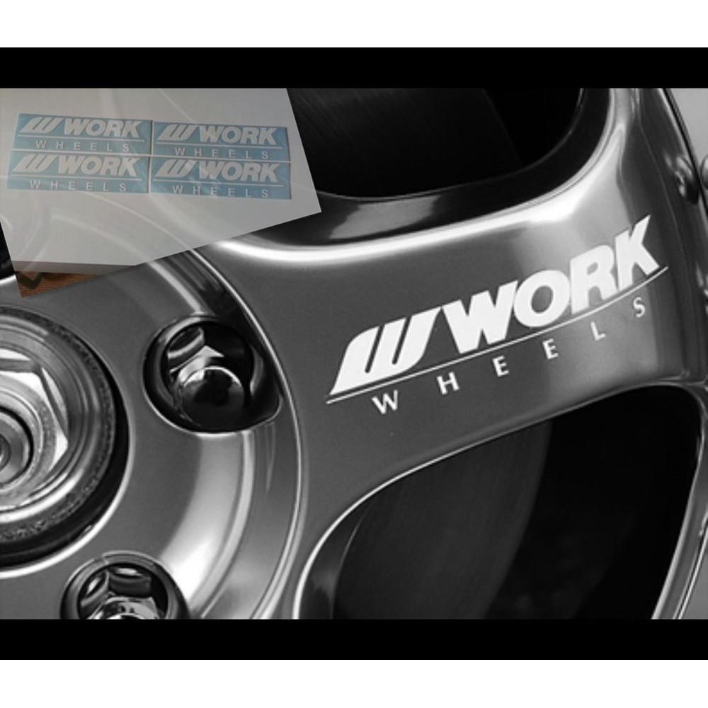 Universal Works Wheels Rims Sticker 9x2cm 4pcs Car Cutting Sticker ...