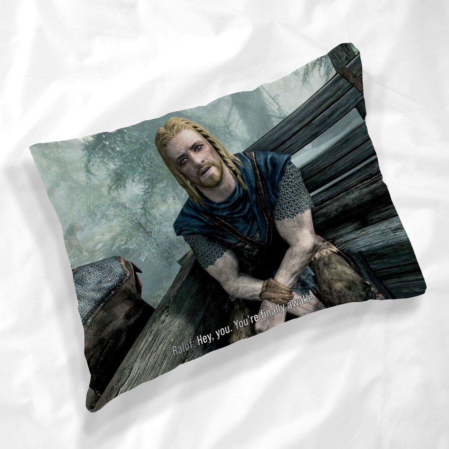 Elder's Scrolls Skyrim Ralof Sleeping Pillowcase Gamers Birthday Gift ...