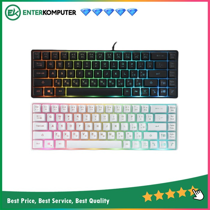 Rexus Gaming Keyboard Rexus Battlefire K68M (White/Black) | Shopee ...