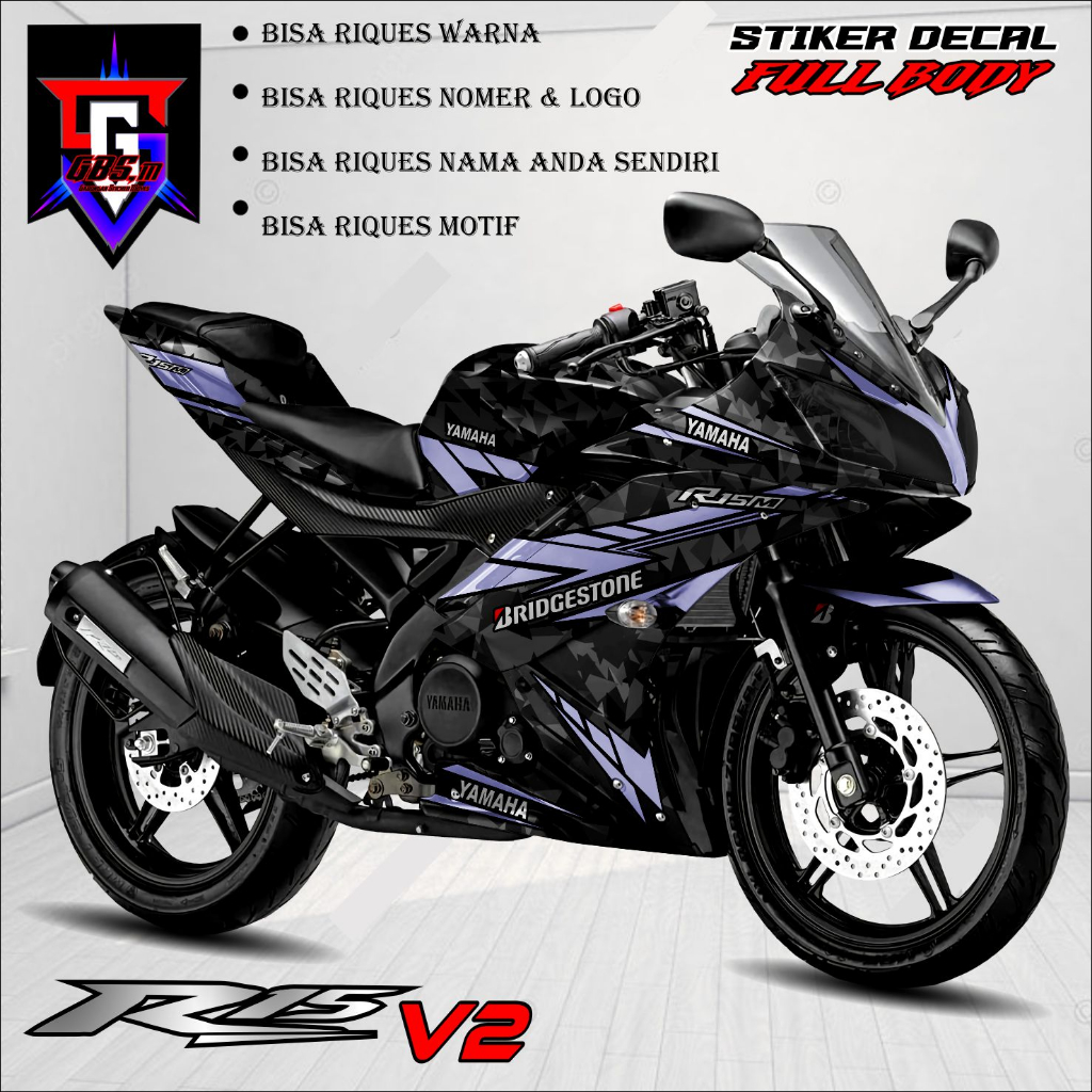 R15 V2 Decal Motorcycle Decal Sticker R15 V2 Sticker Yamaha R15 V2 ...