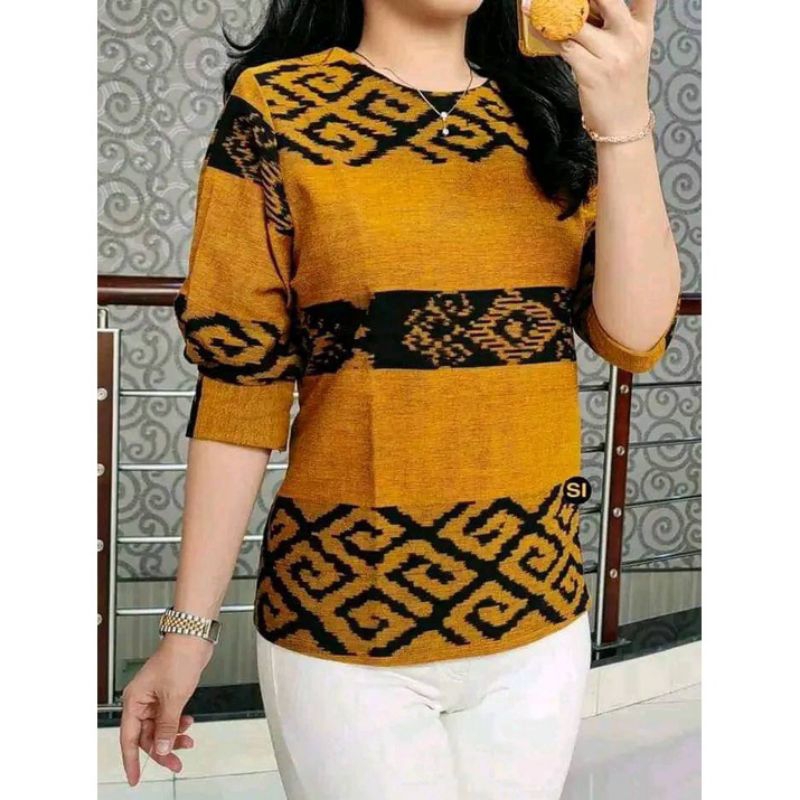 WOMEN'S TOP WOVEN BLOUSE WITH TORAJA ETHNIC MOTIF | Shopee Philippines