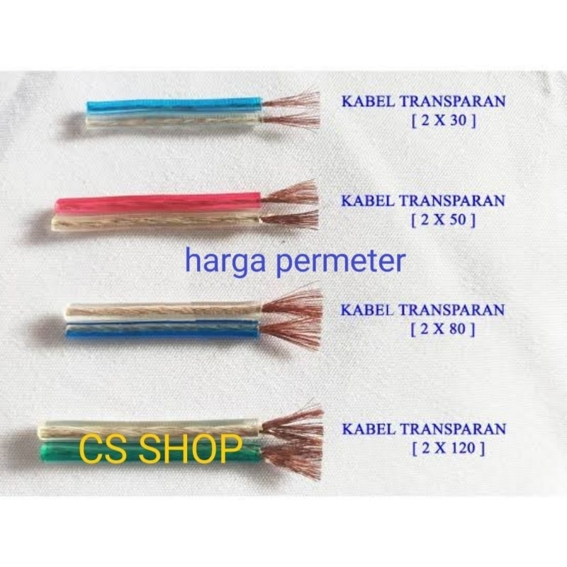 Transparent power cable/high quality transparent fiber cable | Shopee ...