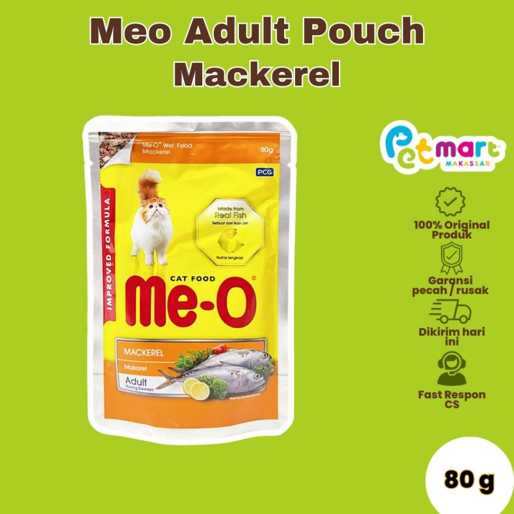 Meo Adult Pouch Mackerel Cat Wet Food | Shopee Philippines