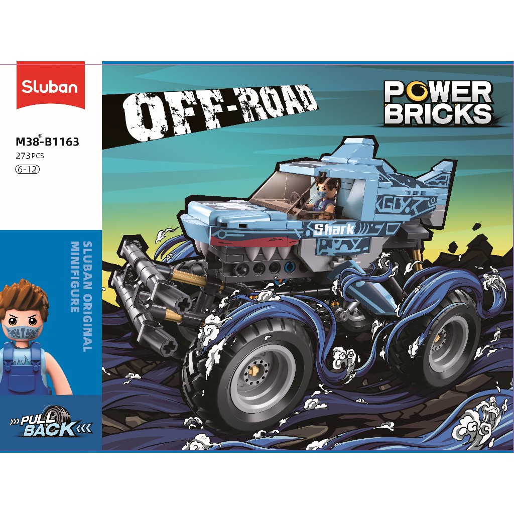 Sluban - Off Road Vehicle Pull Back Model Building Block Toy M38-B1163 ...