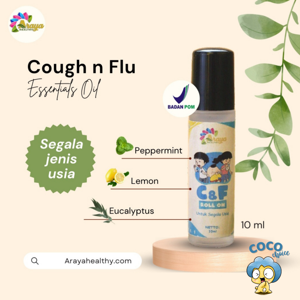 COCO CHOICE - ARAYA COUGH & FLU ESSENTIAL OIL 10ml (BPOM - ALL AGES ...