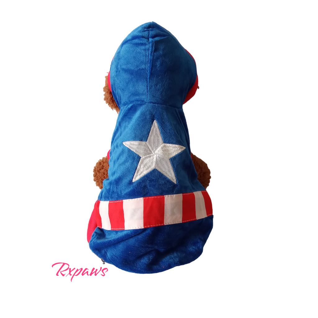 Captain America Costume For Dogs Or Cats/Dog Costume/Cat Costume ...