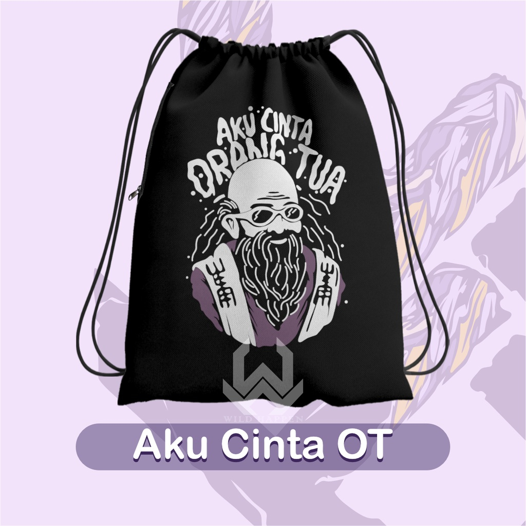 Drawstring Bag / Full Print String Bag I LOVE OT / PARENTS | Shopee ...