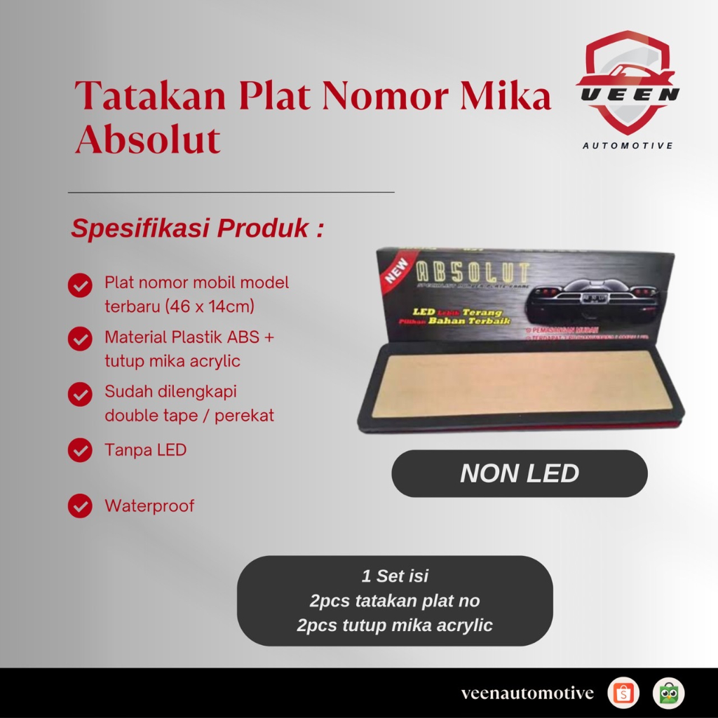 Mika Absolut Number Plate Holder (Izy Model) MIKA NUMBER PLATE COAT ...