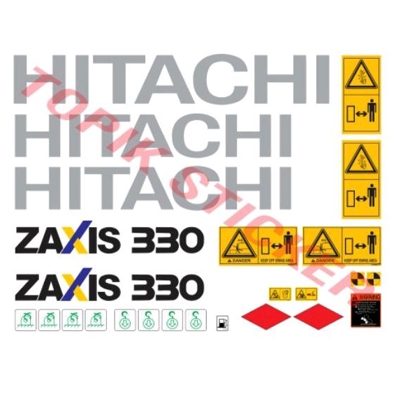 Hitachi Zaxis 330 Excavator Sticker, Heavy Equipment Sticker | Shopee ...