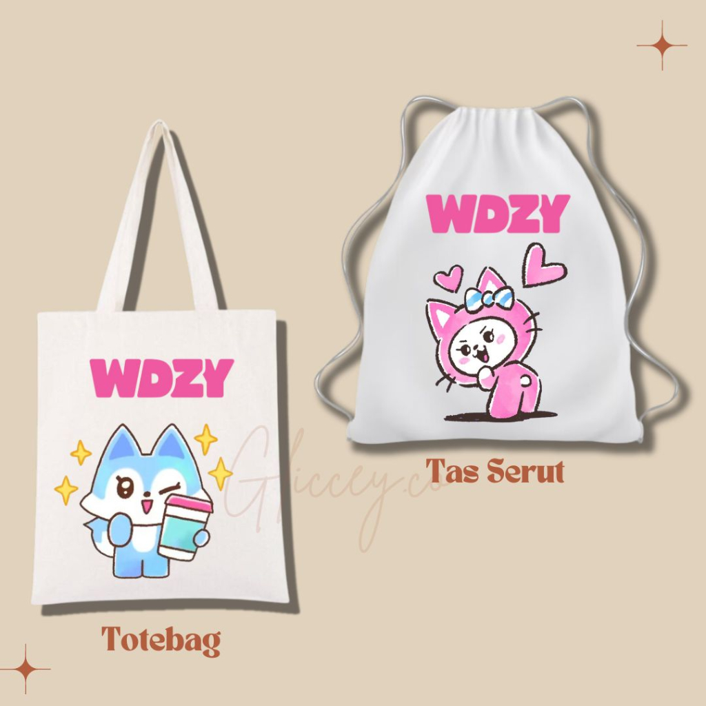 Itzy WDZY STRING DRAWER BAG TOTEBAG | Shopee Philippines