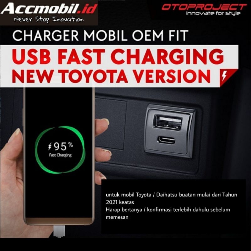 Usb fast charging by otoproject charge hp universal toyota all new ...