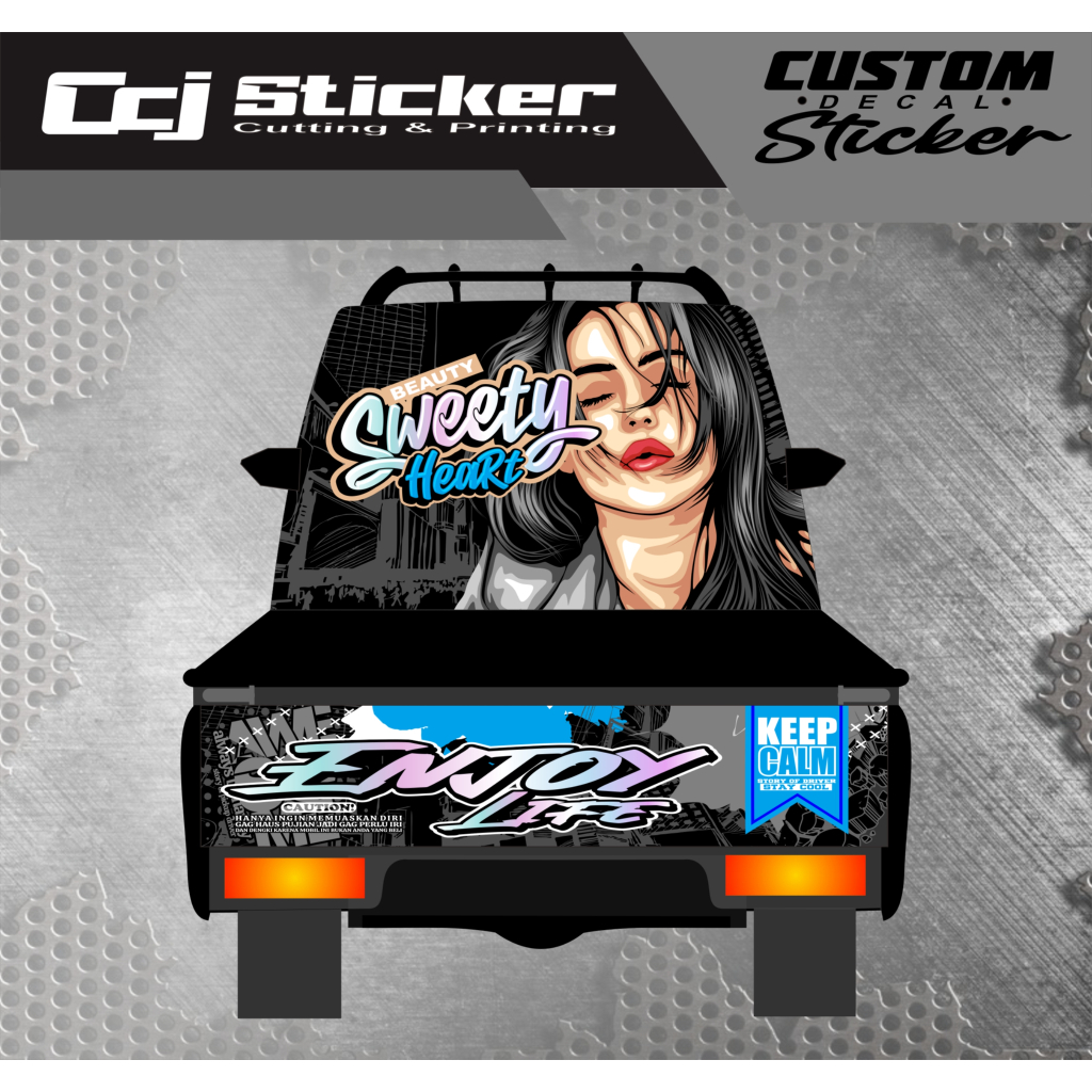 L300 Cabin Rear decal Sticker And Tub Door Material full Hologram ...