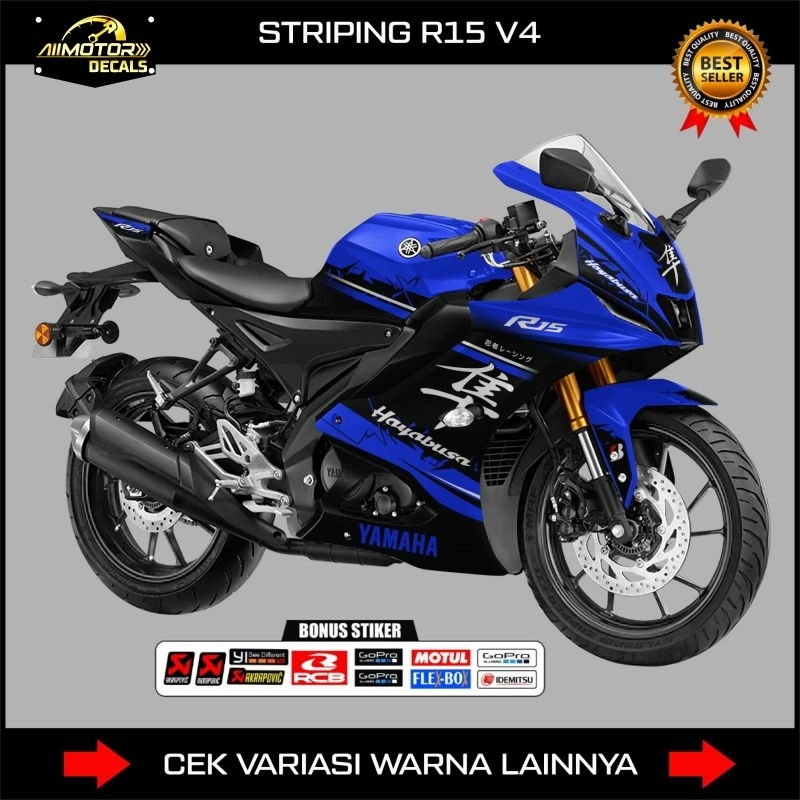Striping YAMAHA R15 V4 HAYABUSA MOTIF/STICKER DECAL Motorcycle R15M ...