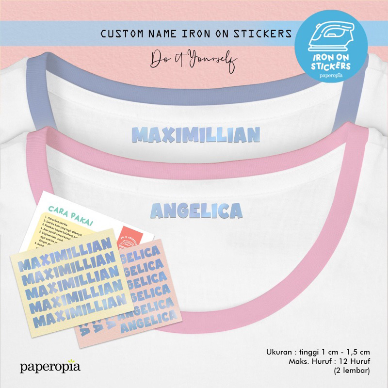 Clothes sticker Name label Ironing Cloth sticker iron on Contents 10 ...