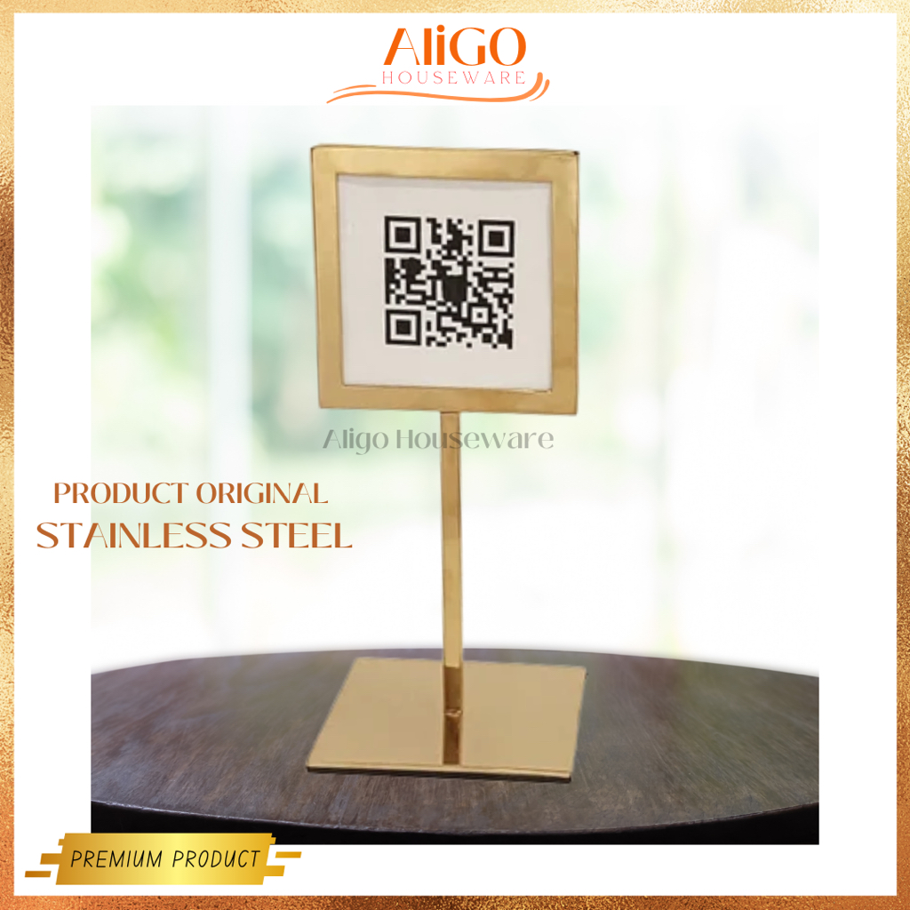 Aligo DISPLAY STAND TABLE NUMBER RESTAURANT MENU SCAN HOLDER FOR ...