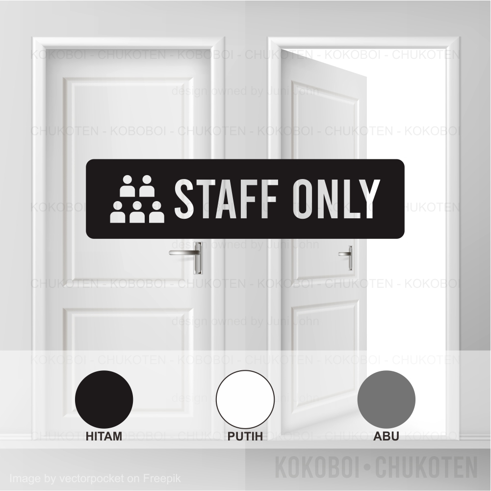 Staff Only Door Stickers Office Restaurant Cafe Office Sign Stickers ...