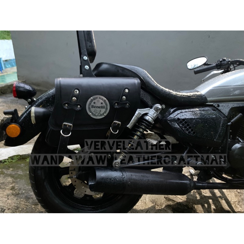 Sidebag benelli evo 200, Leather Bag, Motorcycle Bag, patagonian eagle ...