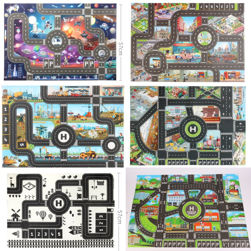 Playmat road map car scene toy car carpet children's car road map ...