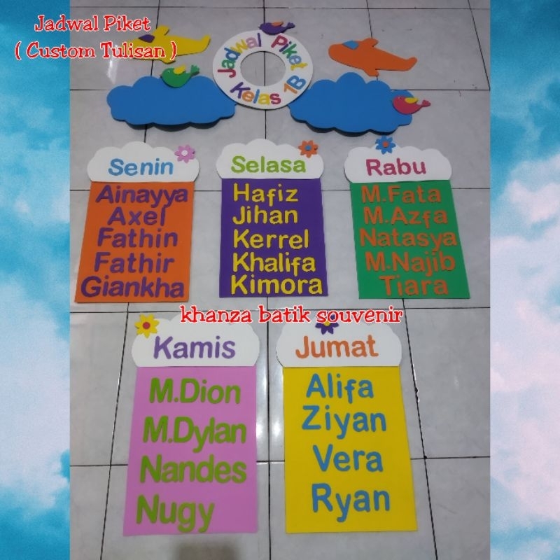 Picket Schedule Class Decoration (Custom Writing) | Shopee Philippines