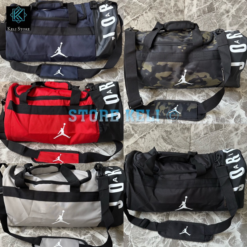 Jordan Half Leather Dufflebag Tote Bag/ Gym Bag/ Duffle Bag/Sports Bag ...