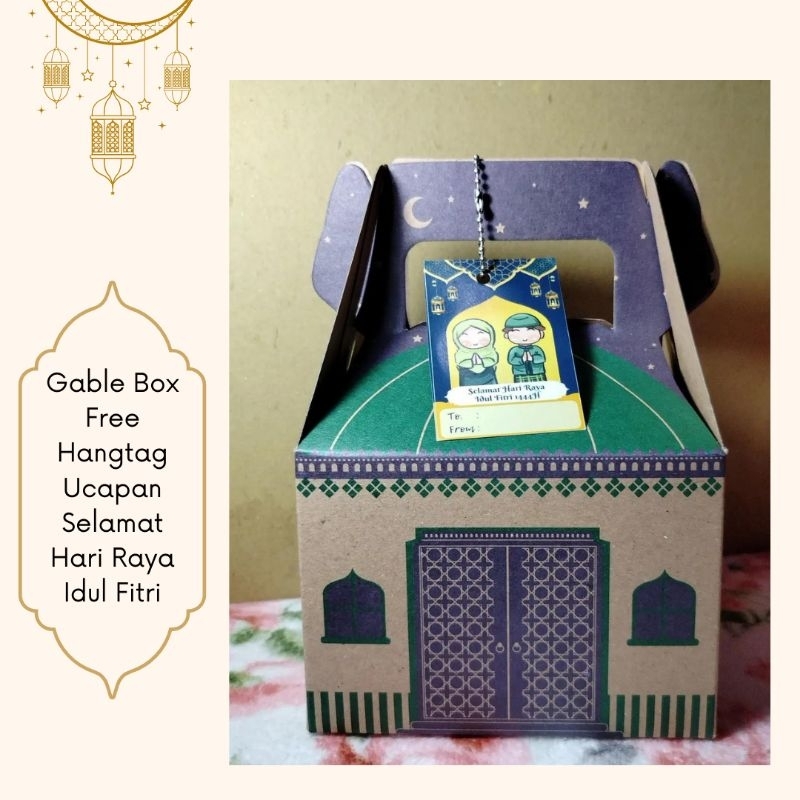 Gable Box Hampers Eid Snack Box Hari Raya Free Hangtag Idul Fitri ...