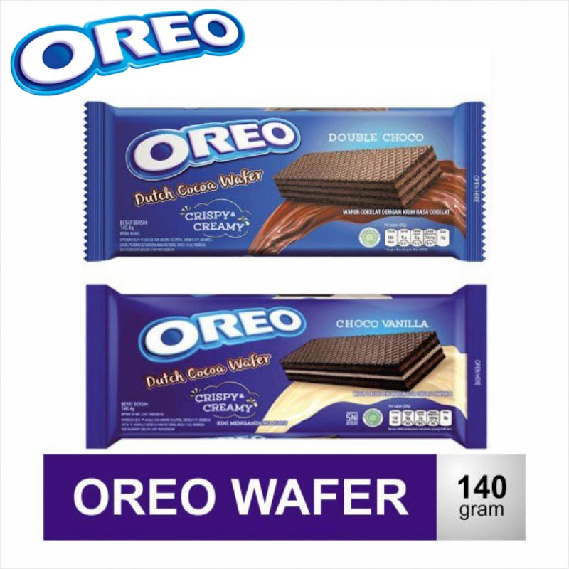 Oreo Wafer Dutch Cocoa Crispy Creamy Double Choco/Choco Vanilla 140 gr ...