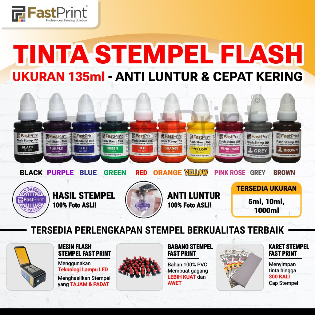 Fast Print Flash Ink Stamp Ink 135 ML | Shopee Philippines