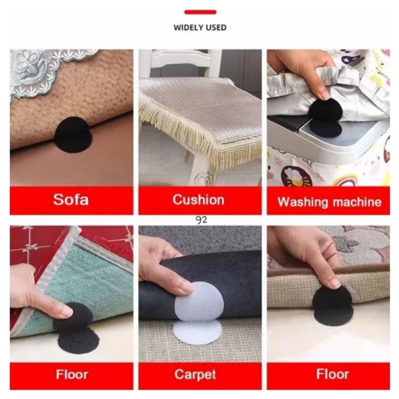 2-sided velcro tape Fabric Adhesive anti-Skid Carpet slip Multipurpose ...