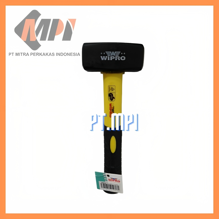 Wipro 800 Gram 4 Side Fiber Handle Stone Hammer WP-H001Z | Shopee ...