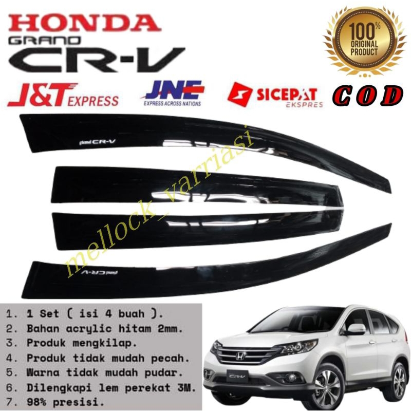 Honda GRAND CR-V 4th GEN 2013 2016 Car Door Gutter (FULL SET) | Shopee ...