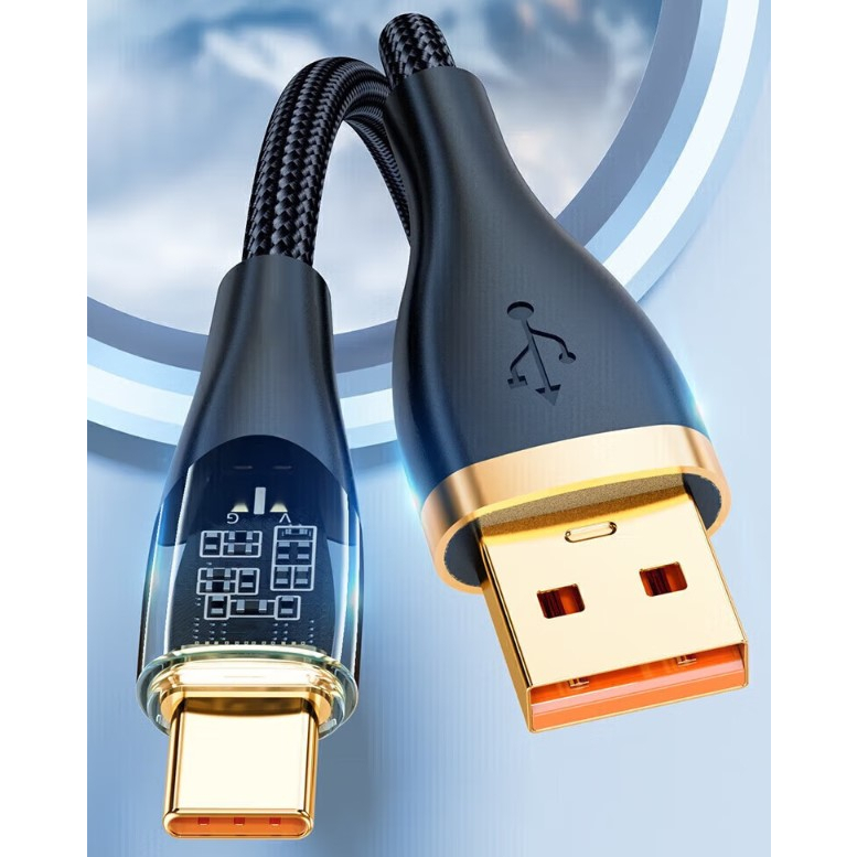 Sumo XF161 120W Transparent LED Data Cable For Iphone Type C And Micro ...