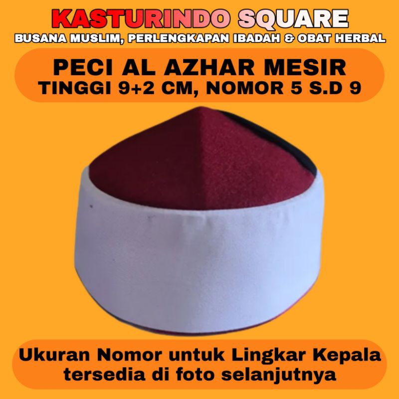 MERAH Fez Al Azhar Cap Al-Azhar Azar Maron Egyptian Red | Shopee ...