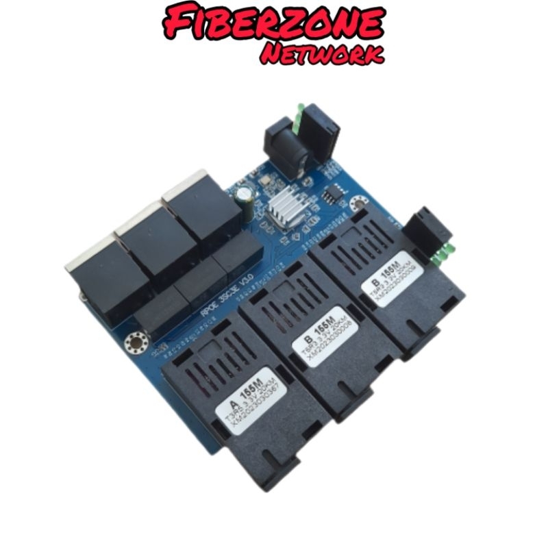 Converter 3F3E fiber ethernet switch POE 3 fo 3 lan 10/100M board Only ...