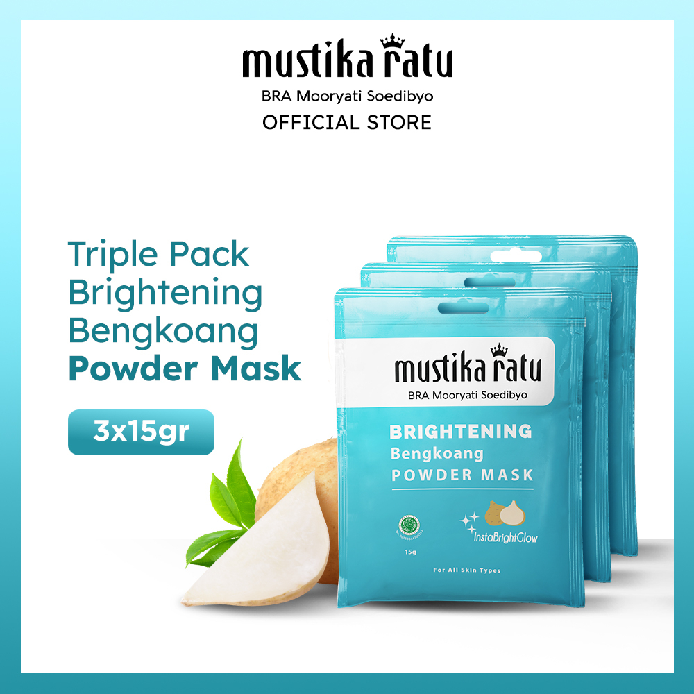 Mustika Ratu Brightening Buttonscarvesg Triple Bundling Powder Mask ...