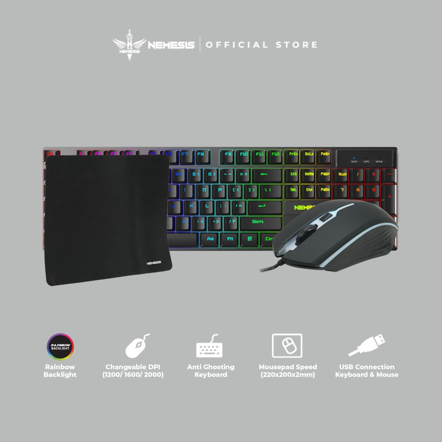 NYK Nemesis HUSKAR KC400 Combo 3 in 1 Gaming Keyboard | Shopee Philippines