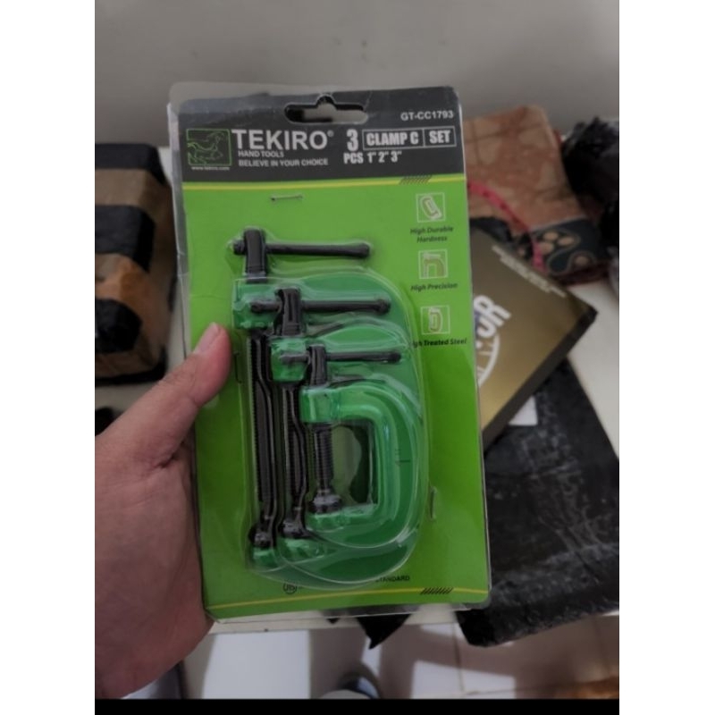 Tekiro GT-CC1793 clamp C set Of 3 pcs Size 1 2 And 3 inch Iron Clamps ...