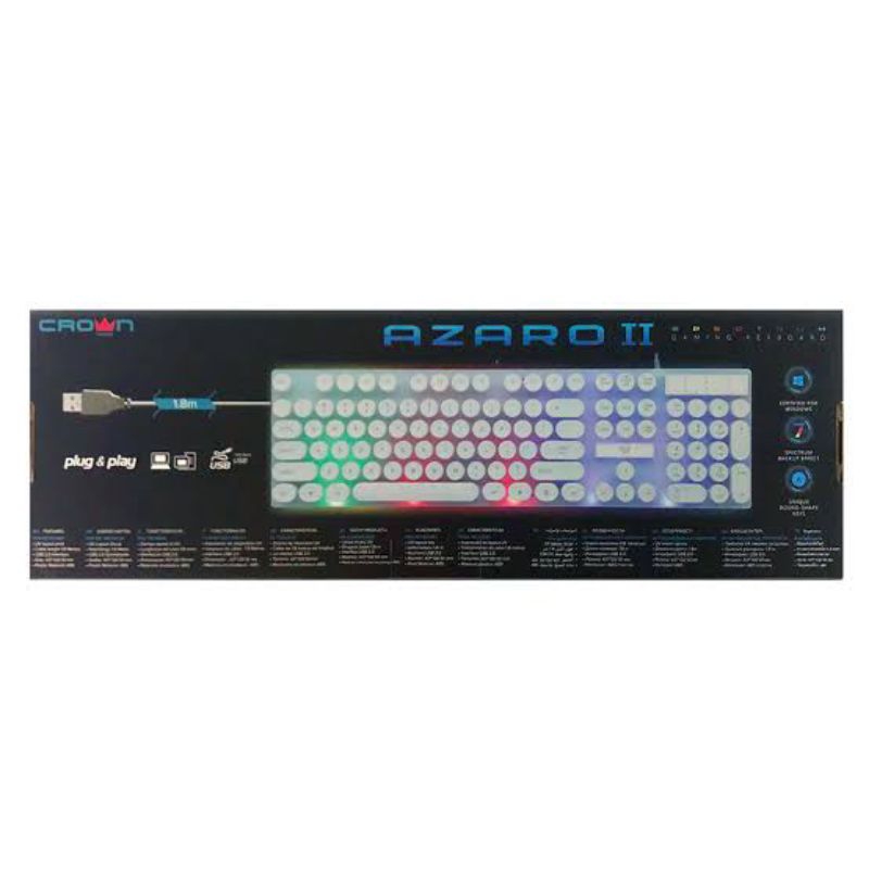 PUTIH White Crown Backlit Gamer Keyboard | Shopee Philippines