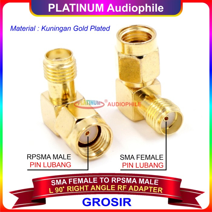 SMA Connector Female to RPSMA Male L-3 L90 Right Angle Connector RF ...