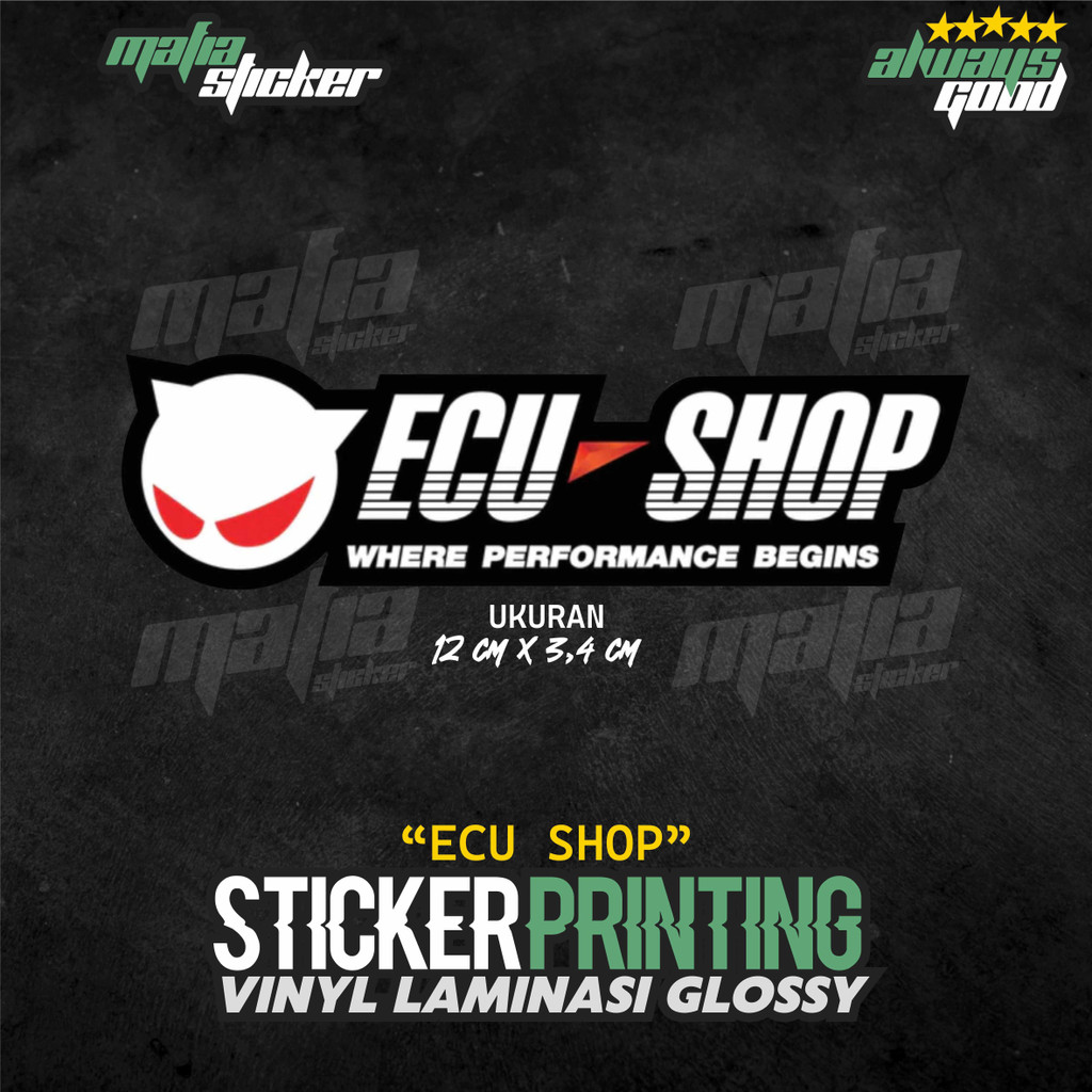 Sticker/sticker PRINT CUT ECU SHOP REMAP ECU RACING | Shopee Philippines