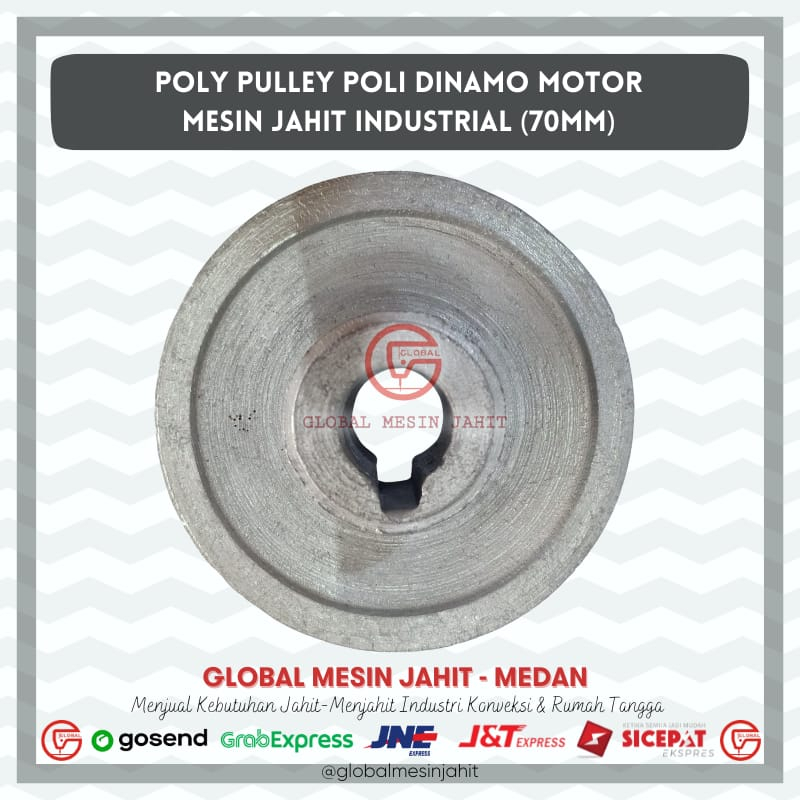 MESIN Poly Pulley Poli Dynamo Motor Industrial Sewing Machine Size 70mm ...