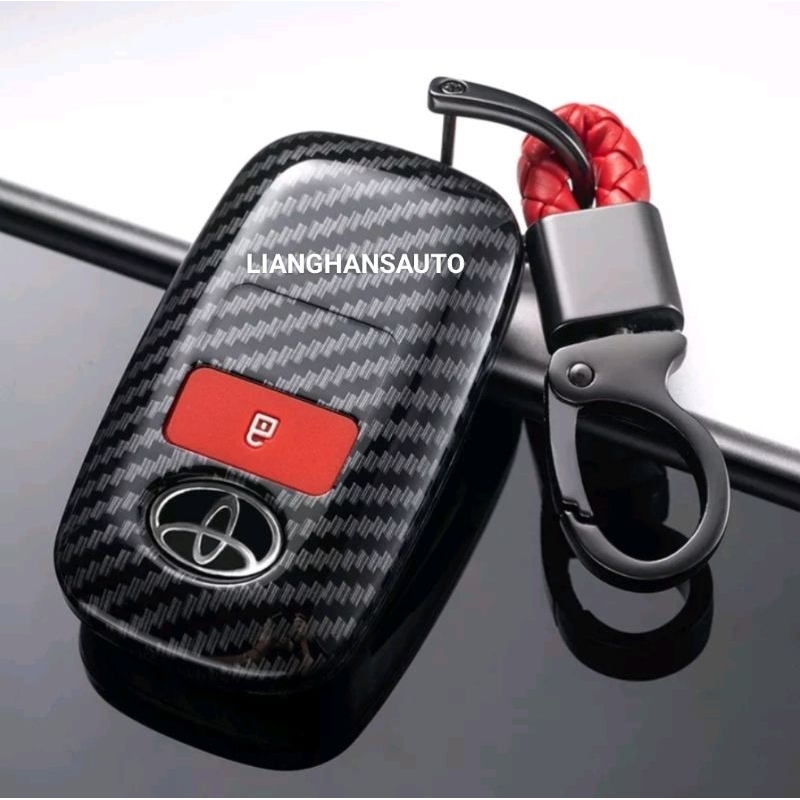 Toyota KEY CASE 2022 2023 CARBON AVANZA VELOZ XENIA RAIZE CAR REMOTE ...