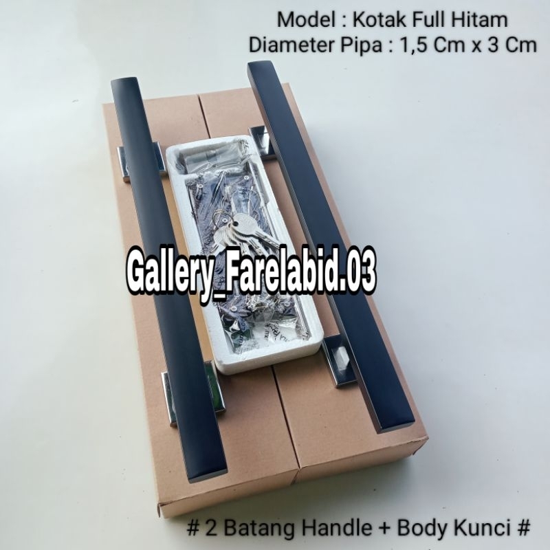 2 Pcs Stainless Steel House Door Handles Lock Set 60 Cm Door Handle 45 ...